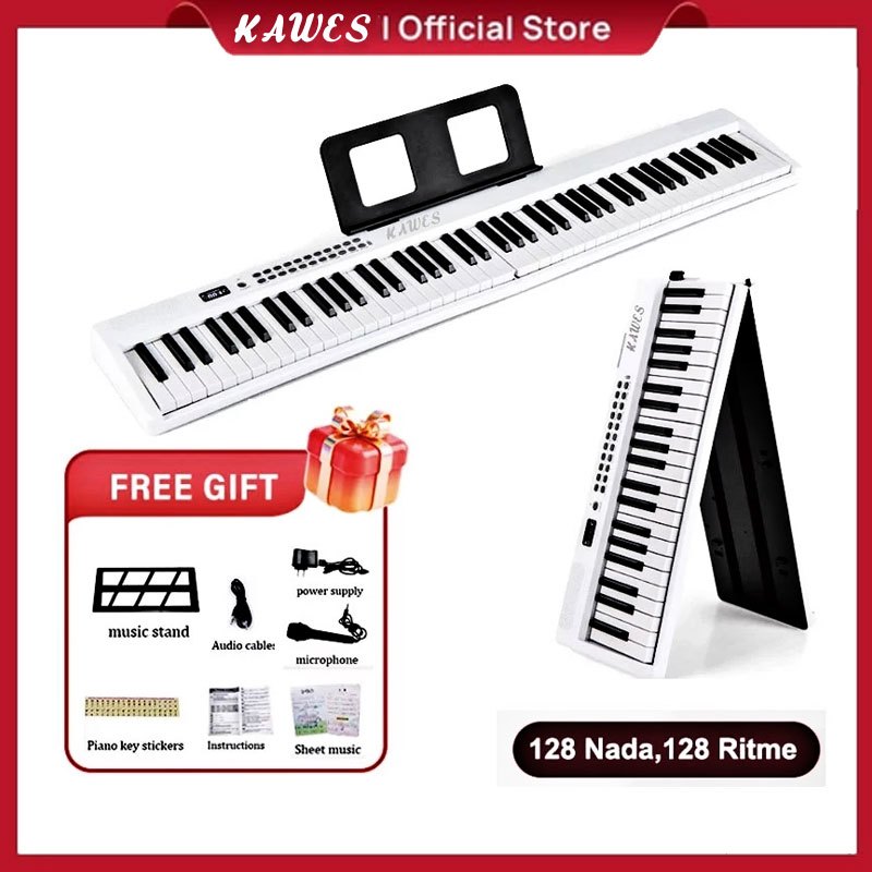 Jual KAWES Keyboard elektrik lipat 88 tuts portabel charging rumah anak ...