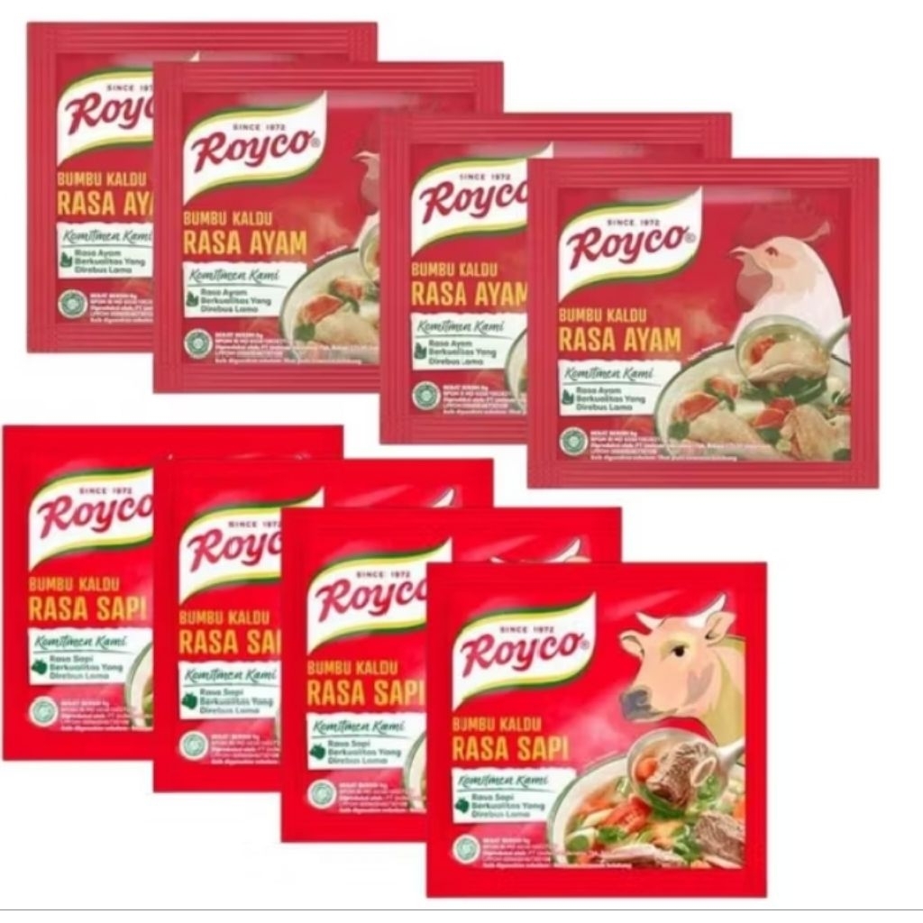 Jual Royco Bumbu Kaldu Rasa Sapi & Ayam Renceng Isi 12 Sachet | Shopee ...