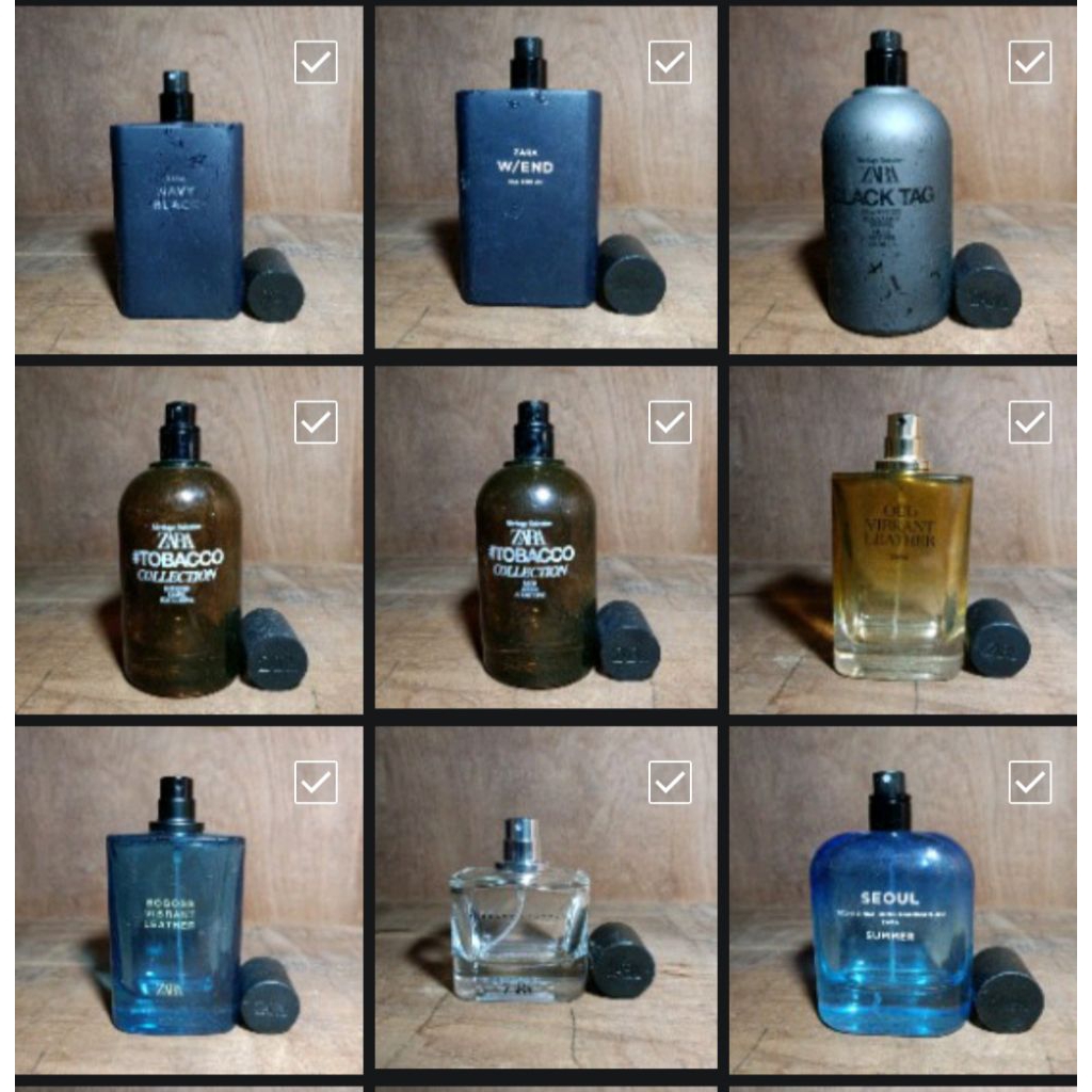 Jual aneka koleksi botol parfum ZARA kosong untuk konten | Shopee Indonesia