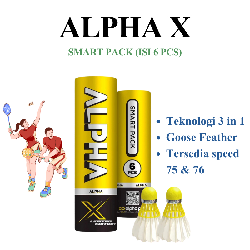 Jual ALPHA X Kok Bulutangkis Limited Edition Shuttlecock Badminton 3in1 ...