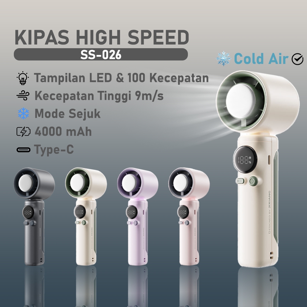 Jual SS-026 Kipas Mini High Speed Pendingin 100 Kecepatan 4000 mAh ...