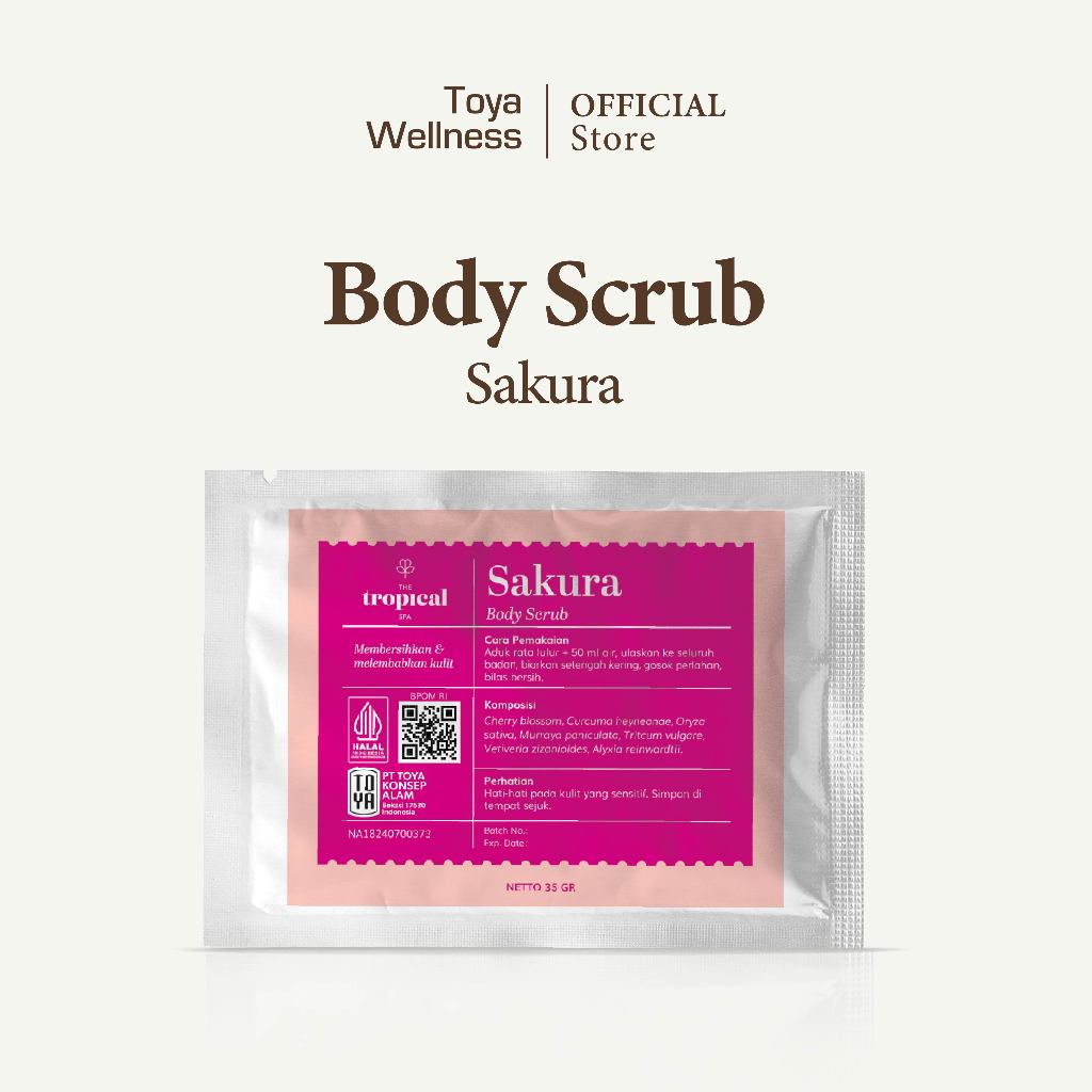 Jual Sakura - Body Scrub Powder 35 gr - Lulur Spa - The Tropical Spa by ...
