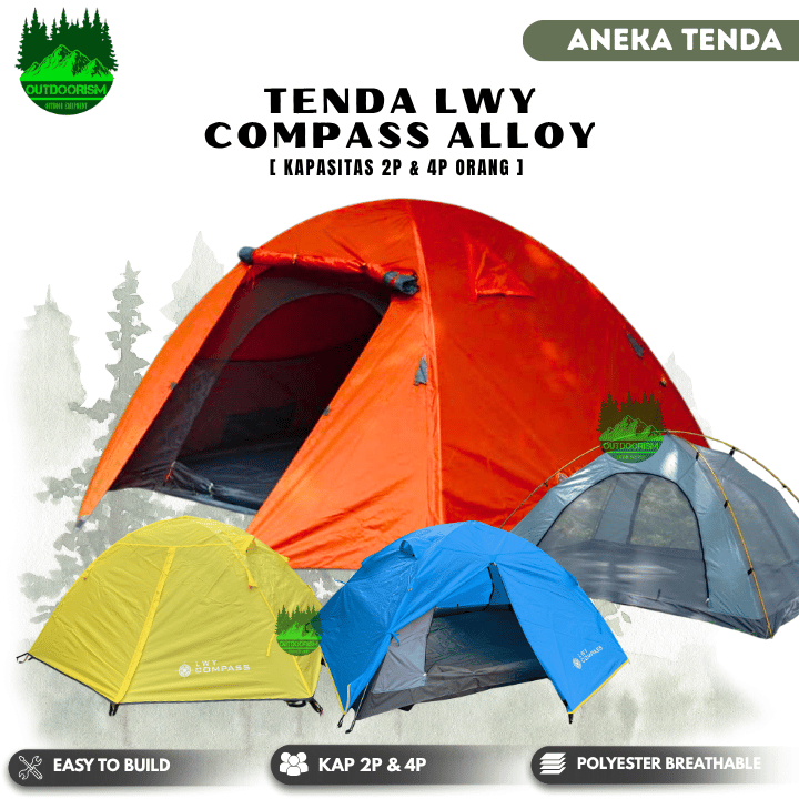 Jual Tenda Camping Gunung Dome Compass Waterproof Double Layer Family ...
