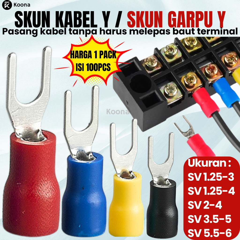 Jual Skun Y 1.25-3 1.25-4 2-4 3.5-5 5.5-6 Sekun Garpu Y 1 PACK ISI ...