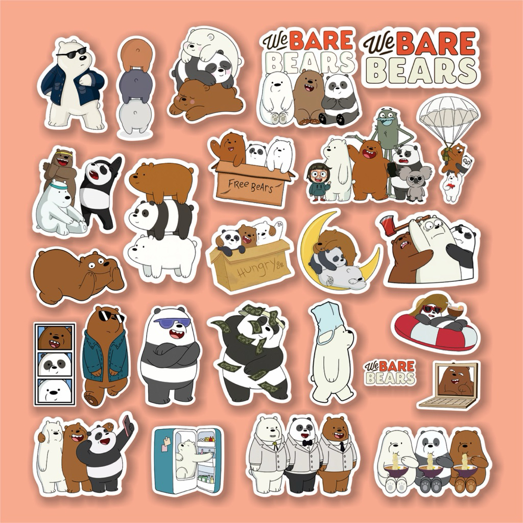 Jual STIKER WE BARE BEARS 26PCS MINI AESTHETIC KEREN KARTUN PINTEREST ...