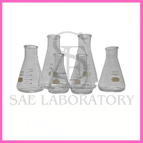 Jual Labu Erlenmeyer Kaca Borosilikat PYREX Conical Flask PYREX Glass ...