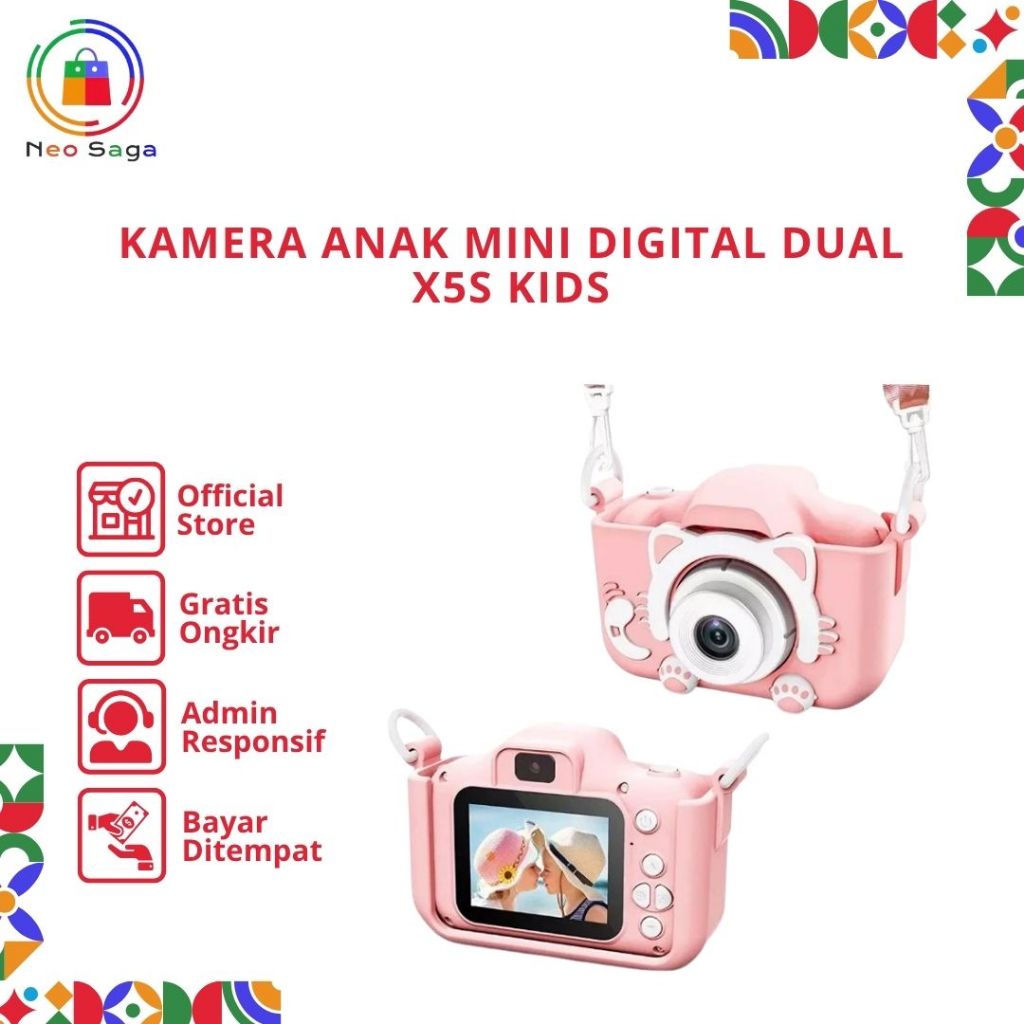 Jual Kamera Anak Mini Digital Dual X5S Kids Video Camera Animal Cat HD ...