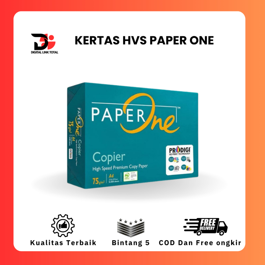 Jual kertas hvs a4 1 rim kertas hvs paper one A4 75gsm kertas hvs tebal ...