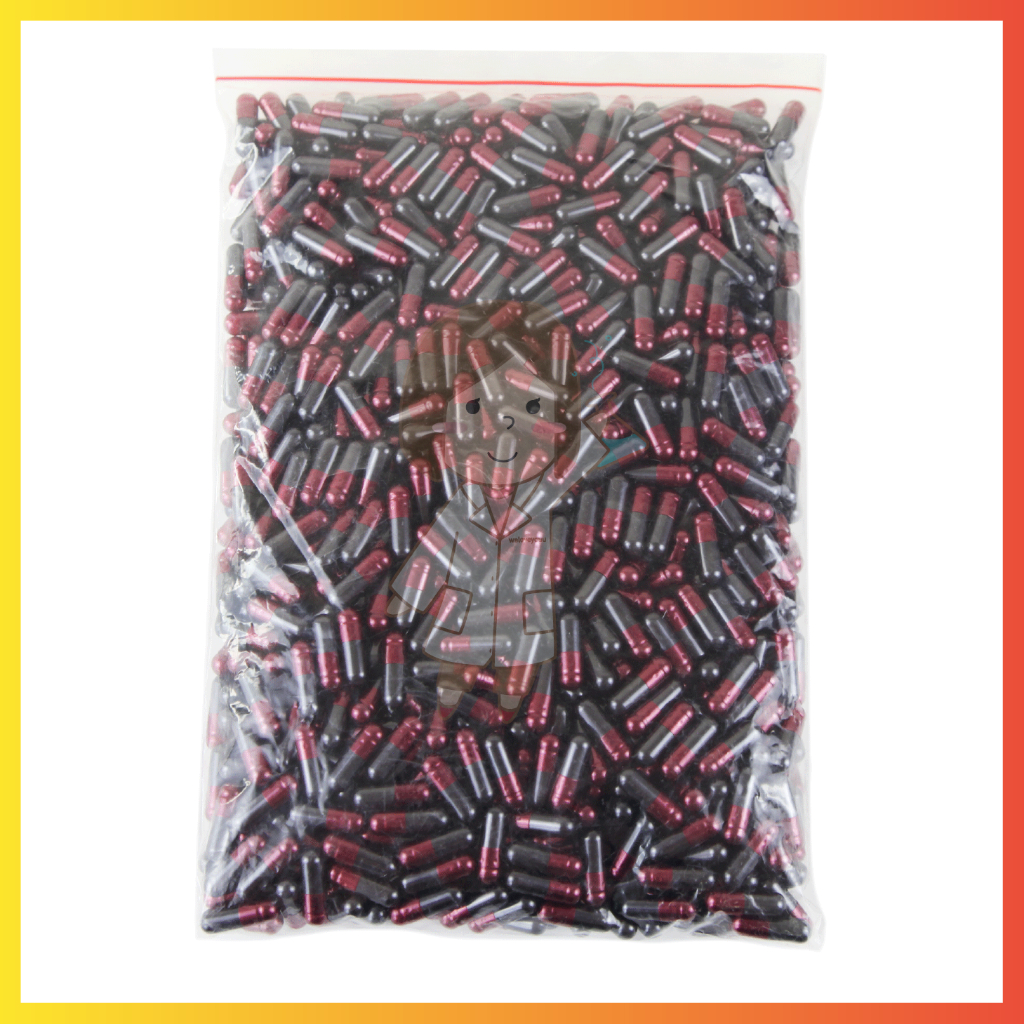 Jual CANGKANG KAPSUL KOSONG MAROON-BLACK SPARKLE SIZE 0 | Shopee Indonesia