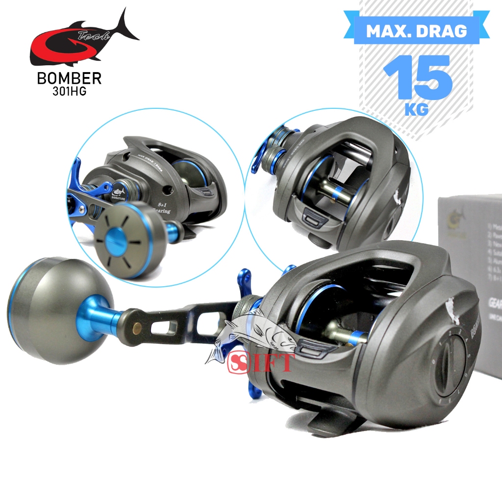 Jual Reel OH G-TECH BOMBER 301 HG | Metal Body Salt Water | Bait ...