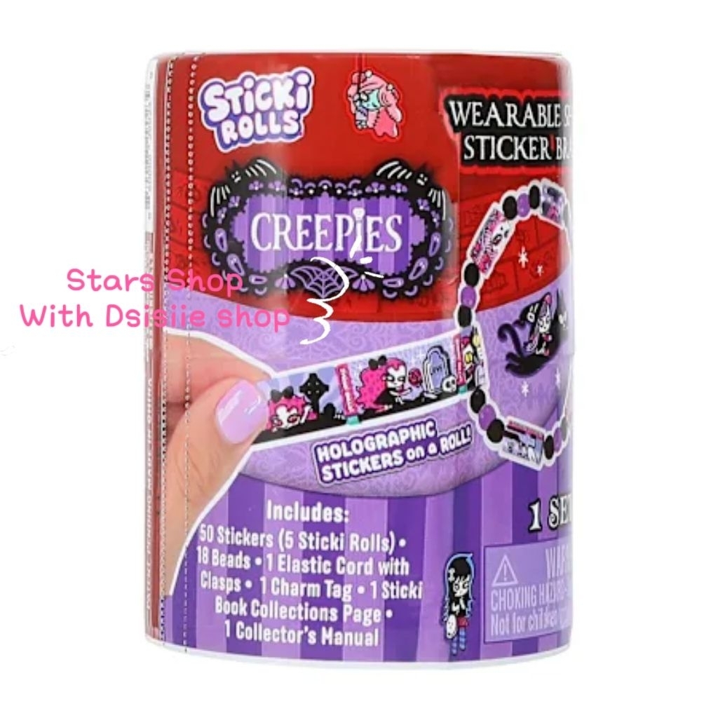 Jual Sticki Rolls Creepies Wearable Sticker Bracelet Capsule Set ...