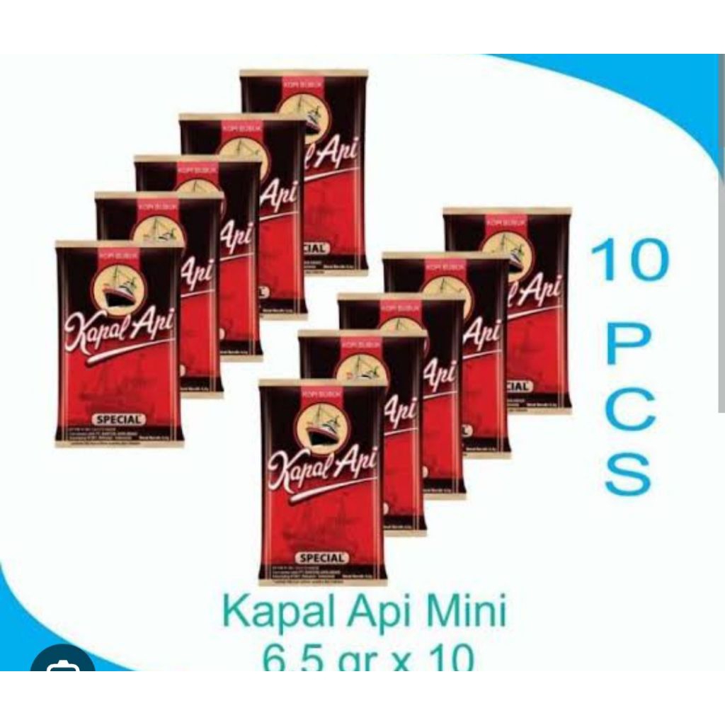 Jual Kopi Kapal Api Mini 6 gr Kemasan Sachet Renceng isi 10 Pcs ...