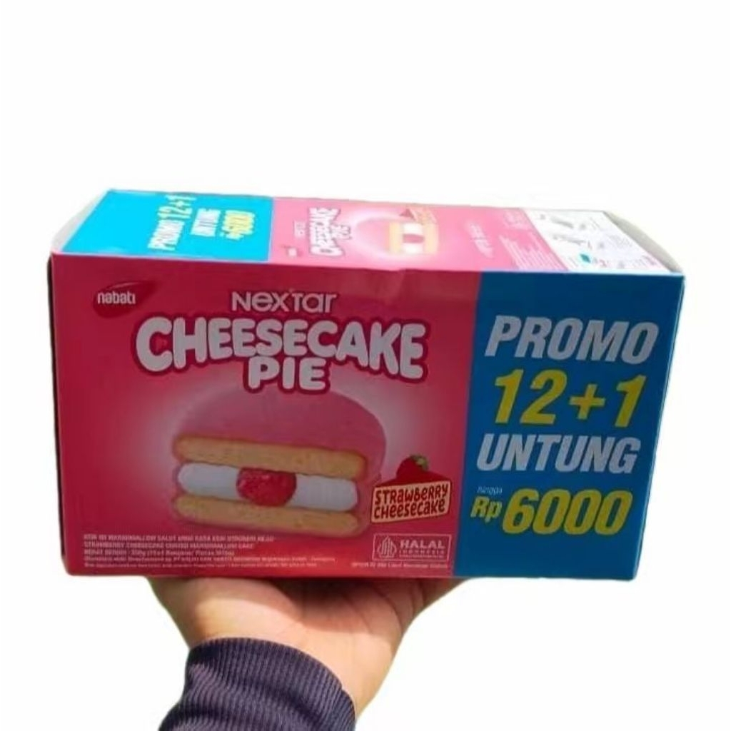 Jual NEXTAR STRAWBERRY CHEESECAKE PIE NETTO 12 PCS BONUS 1 PCS | Shopee ...