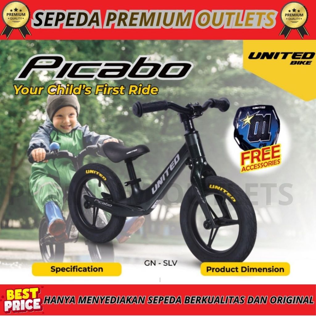 Jual Sepeda Push Bike United Picabo Magnesium | Shopee Indonesia