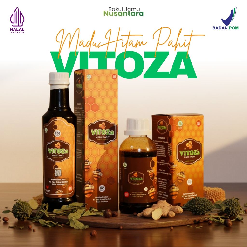 Jual VITOZA Madu Hitam Pahit Original BPOM atasi Rematik Pegal Linu ...