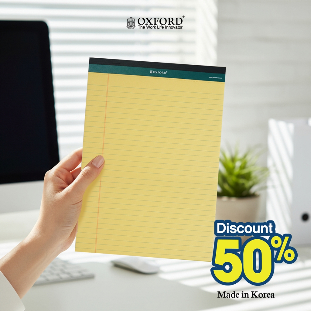 Jual Oxford+ Legal Pad A4 Bundle Isi 5 Pcs - Kertas Kuning 50 Lembar ...