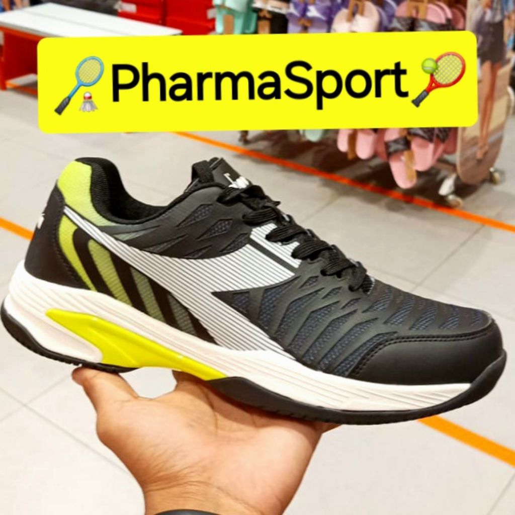 Jual Diadora KESUKI Black Sepatu Tennis Bulutangkis Tenis Shoe Original ...