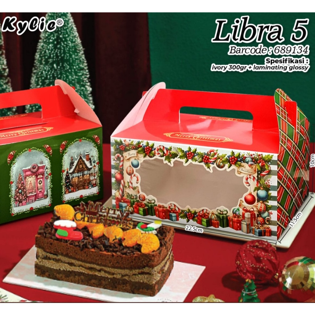 Jual Box Libra 5 Edisi Natal| Uk 12,5 x 11,5 x10 Cm | Shopee Indonesia