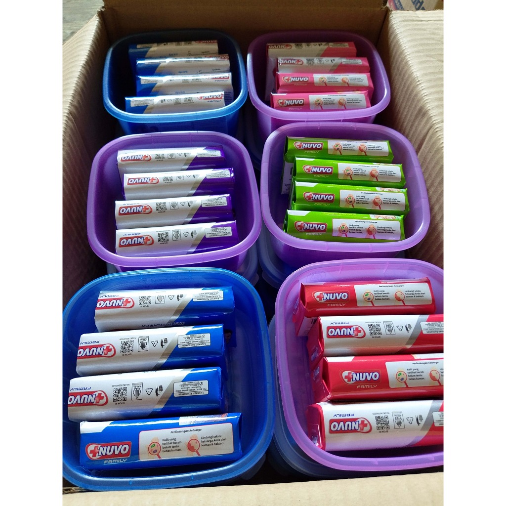 Jual Sabun Nuvo Batang Isi 4 Free Box / Sabun Nuvo Batang | Shopee ...