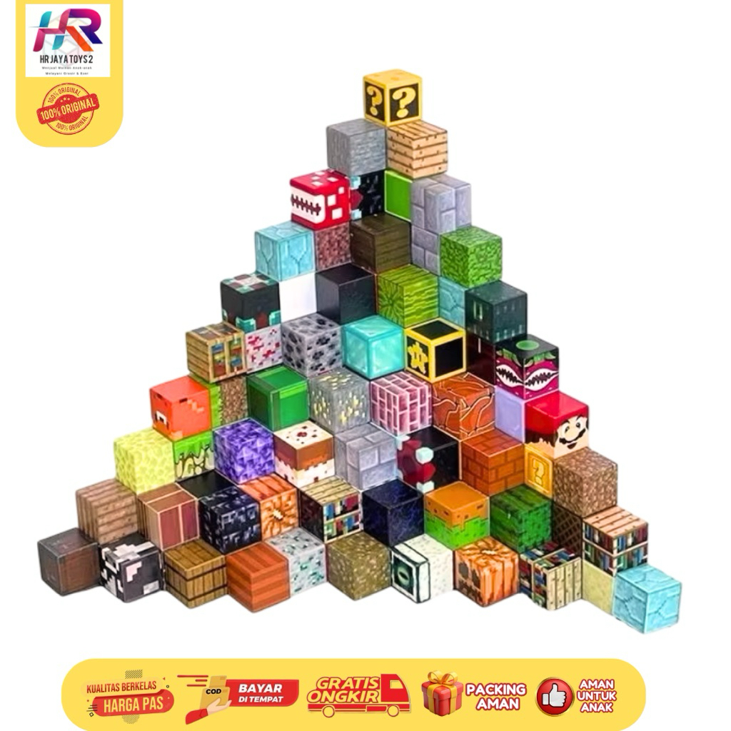 Jual 4D Minicraft Magnet Block – Magnetic Block Building - Bangun Dunia ...