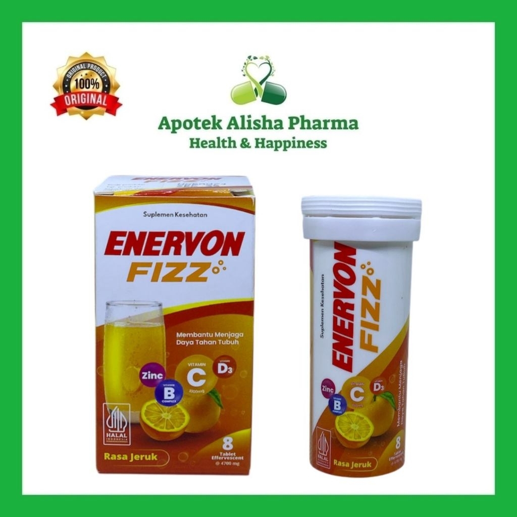 Jual Enervon Fizz 8 Tablet Effervescent Rasa Jeruk | Shopee Indonesia