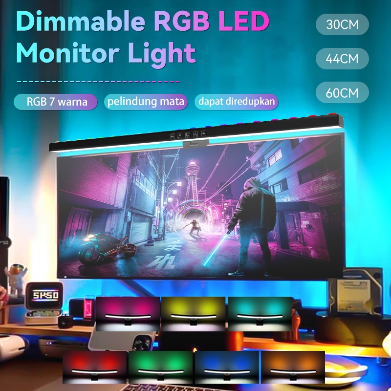 Jual LED Monitor Lampu Bar Gantung Laya RGB Dimming Screen Hanging ...