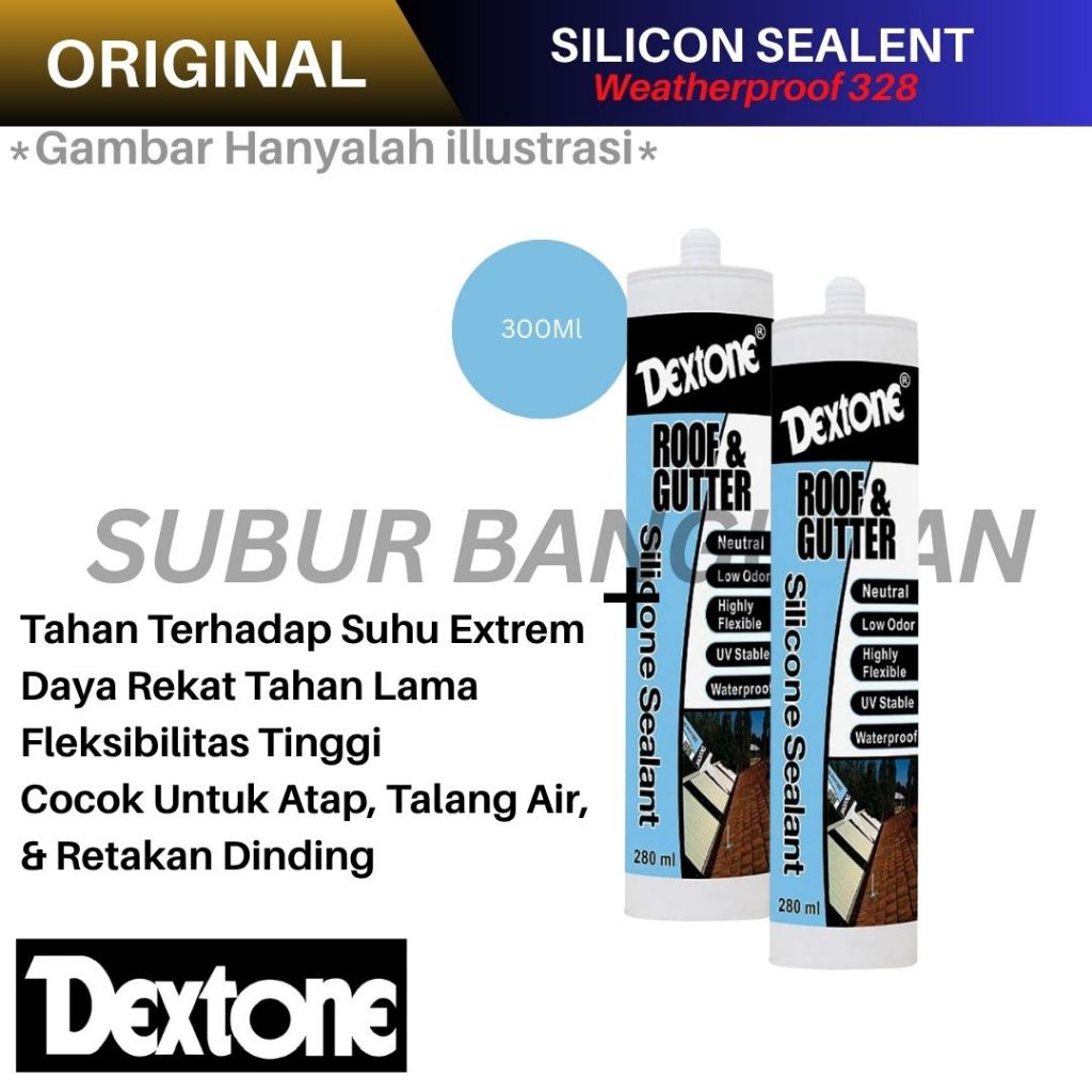 Jual Lem Dextone Silicone Sealant Roof And Gutter Original Atap Talang ...
