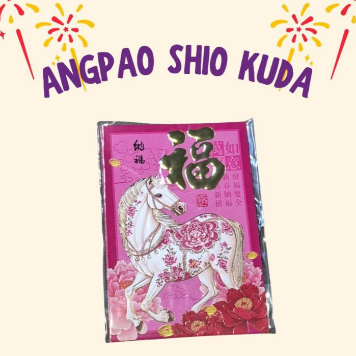 Jual Angpao Panjang Shio Kuda Tahun Kuda 2026 Mix 6 pcs Dengan Desain ...