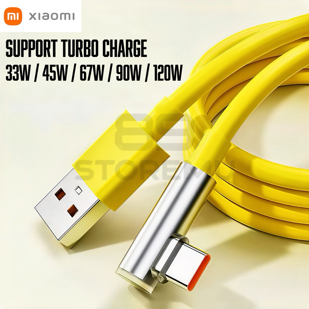Jual Kabel Data MI TURBO CHARGE 33W 45W 67W 90W 120W ELBOW Kuning ...