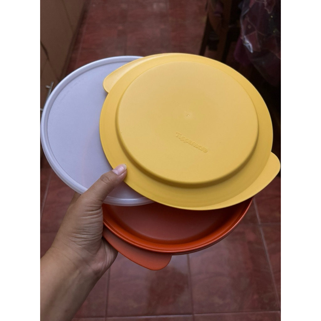 Jual 1 Pcs bowl/wadah tupperware dapat 2 tutup- satu tutup kedap & satu ...