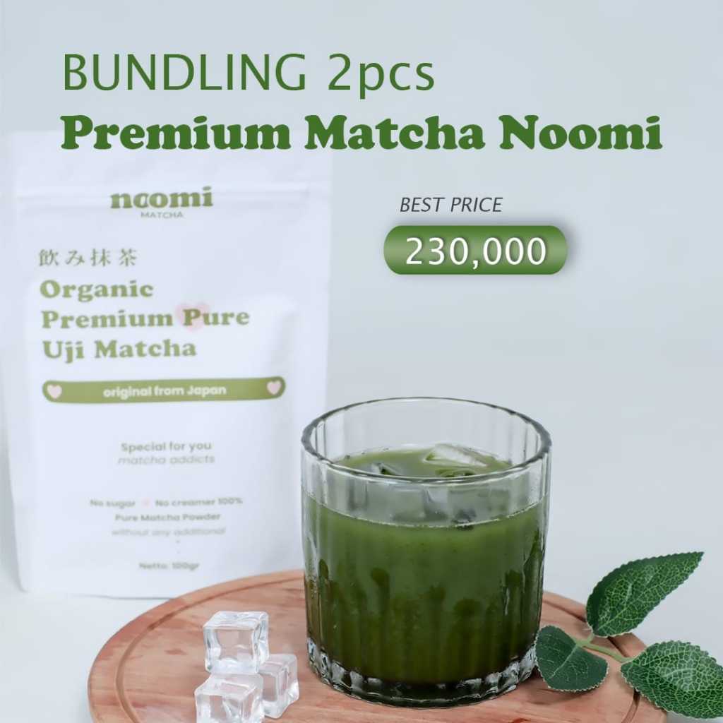 Jual Bundling Set 2pcs Noomi Matcha Premium Pure Uji Matcha | 100% Pure ...