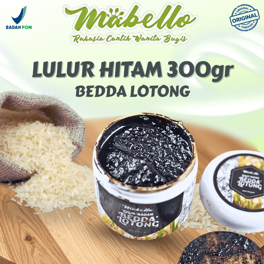Jual LULUR MABELLO ORIGINAL 300 gr Lulur Hitam Pemutih Kulit Badan ...