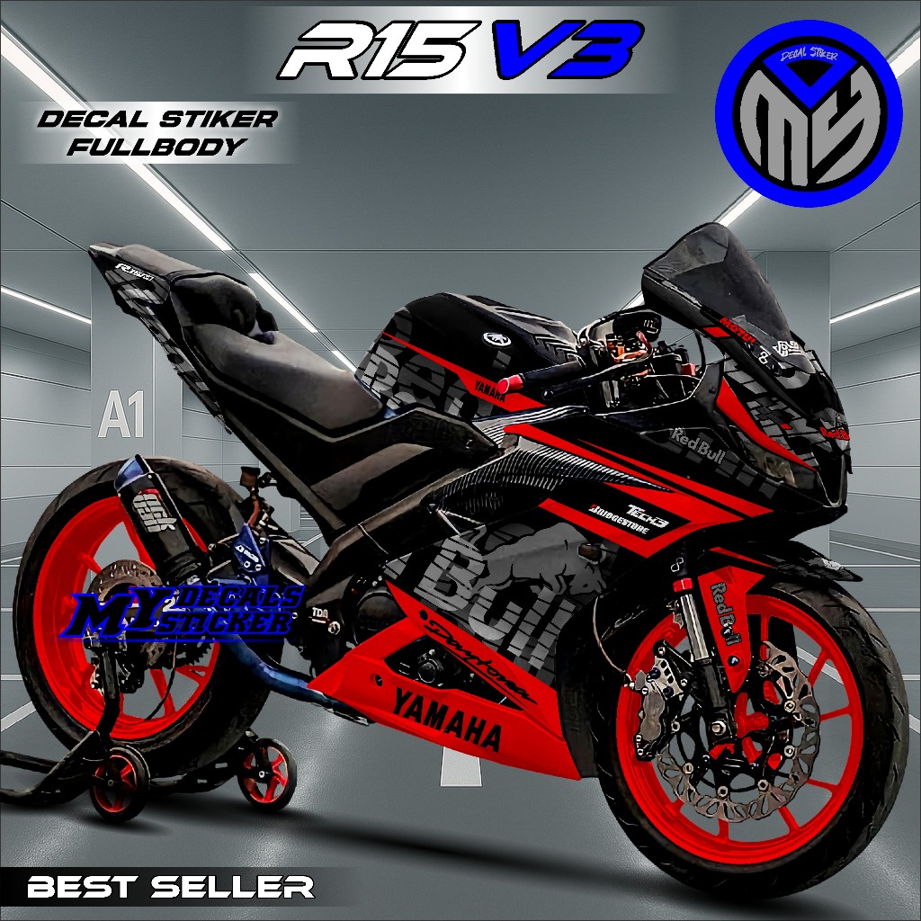 Jual Decal Stiker Fullbody R15 V3 Design RACING TERBARU / Decal R15 V3 ...