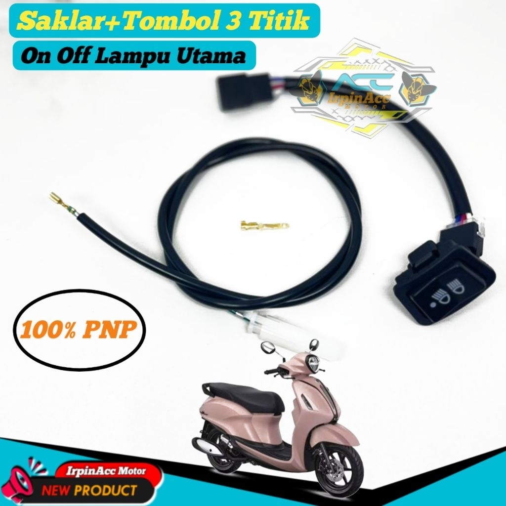 Jual Saklar 3 Mode Lampu Utama GRAND FILANO 125 Pemasangan PNP Tombol ...