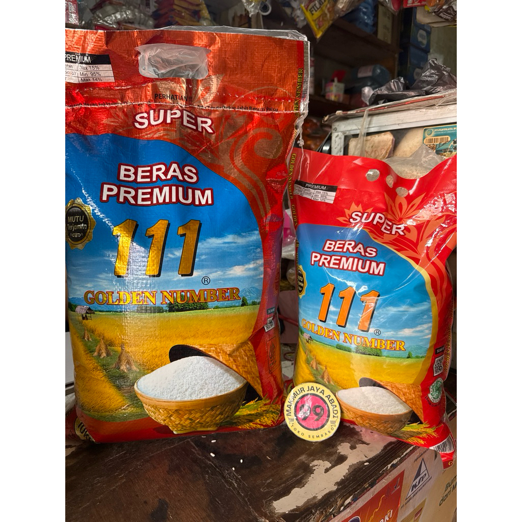 Jual Beras 111 Golden Number Red / Merah super premium 5kg, 10kg ...