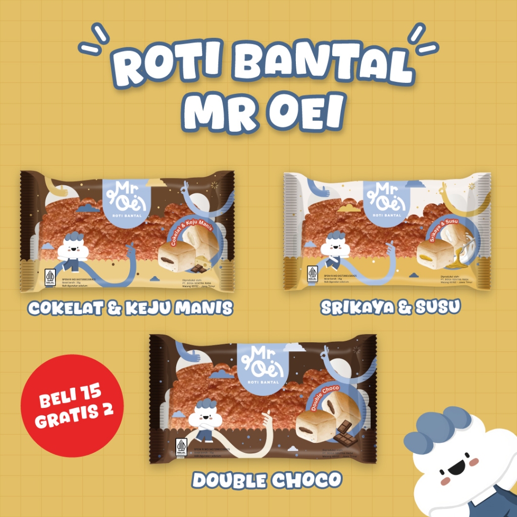 Jual Mr Oei - Roti Bantal Lembut dan Enak (isi 15 pcs) | Shopee Indonesia