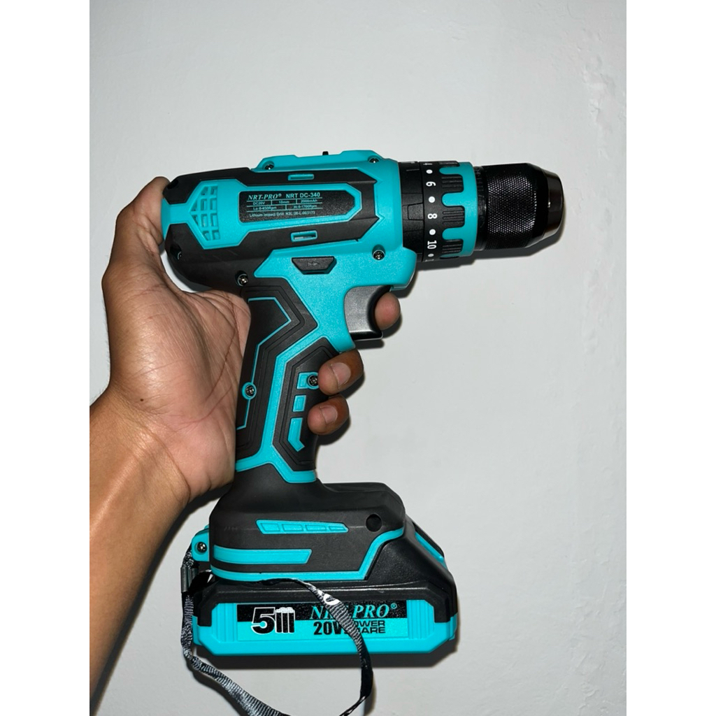 Jual NRT - Pro 20V Mesin Bor Cordless DC 340 10Mm | Shopee Indonesia