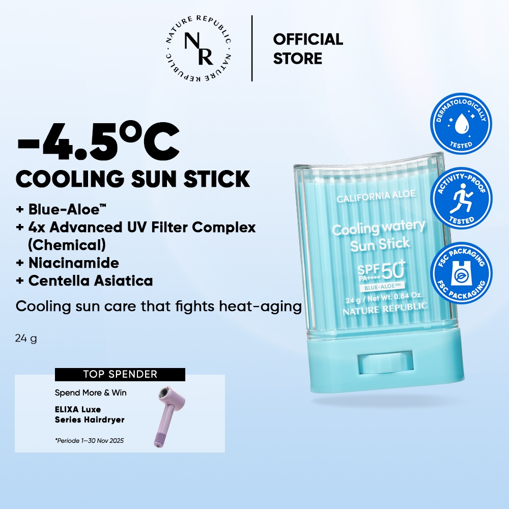 Jual NATURE REPUBLIC California Aloe Cooling Watery Sun Stick SPF50+ PA ...