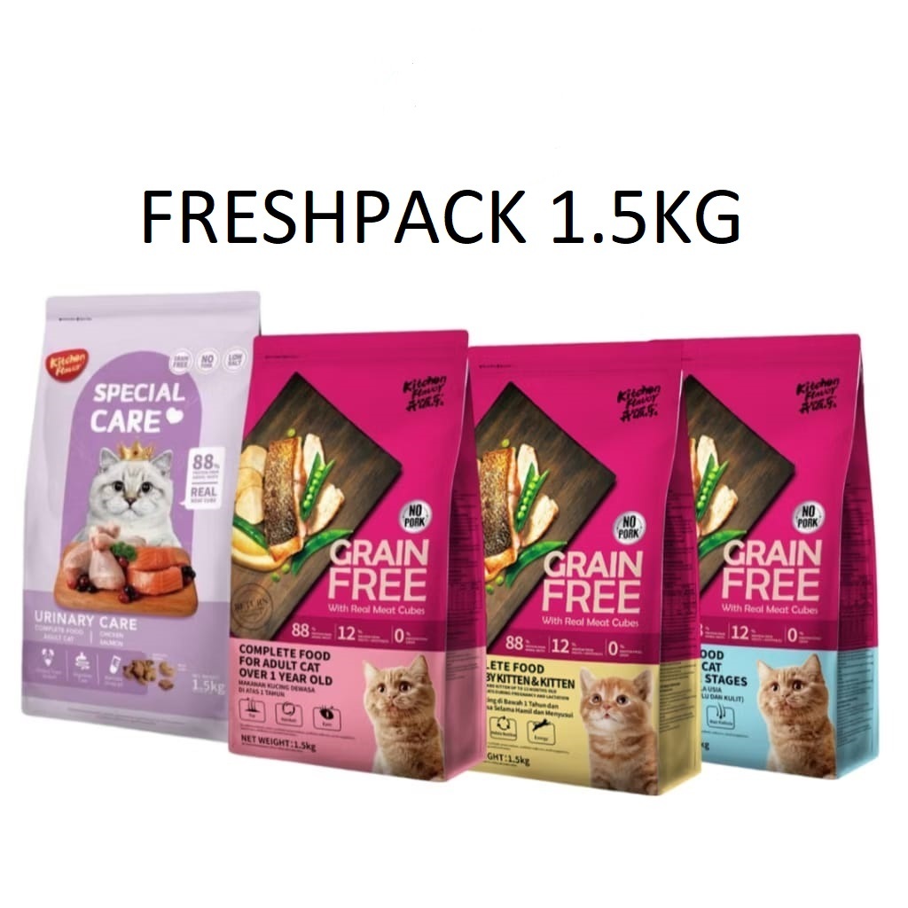 Jual FRESHPACK Kitchen Flavor KF Beauty.kf adult. kf kitten. 1.5kg KF ...