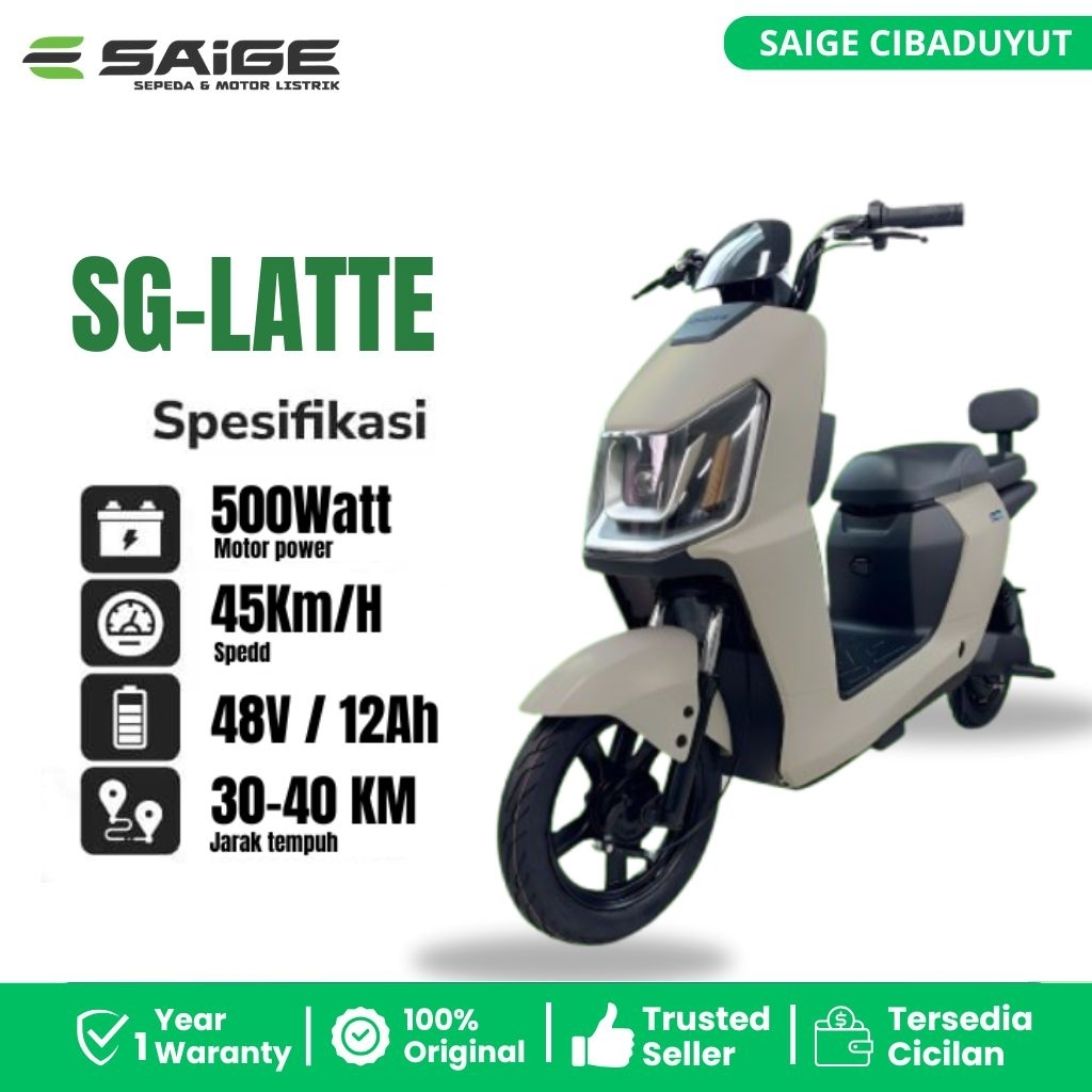 Jual Saige SG-Latte terbaru 500Watt 48V/12Ah 45Km Jarak tempuh anti air ...
