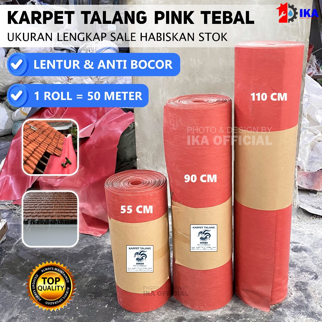 Jual karpet talang air ukuran 55cm 90cm 110cm / harga per roll / Karpet ...