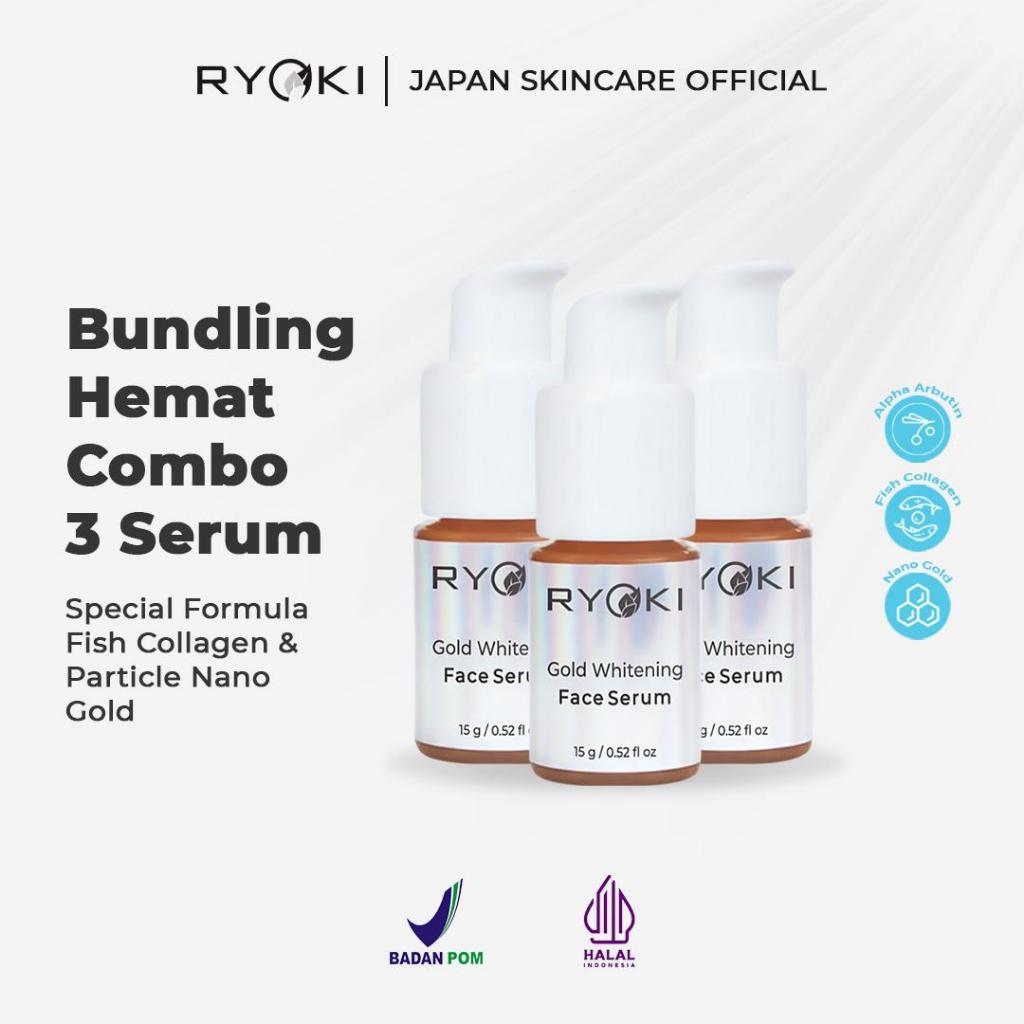 Jual RYOKI - COMBO Gold Whitening Serum Fish Collagen | Shopee Indonesia