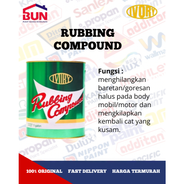 Jual RUBBING COMPOUND PUTIH IVORY 1 KG | Shopee Indonesia