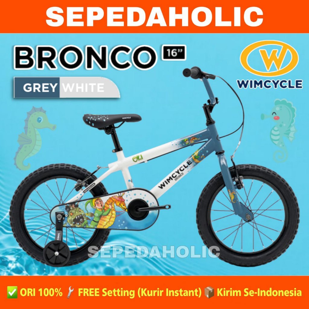 Jual Sepeda Anak Laki BMX WIMCYCLE BRONCO OKI Ukuran 16 Inch Usia 4-6 ...