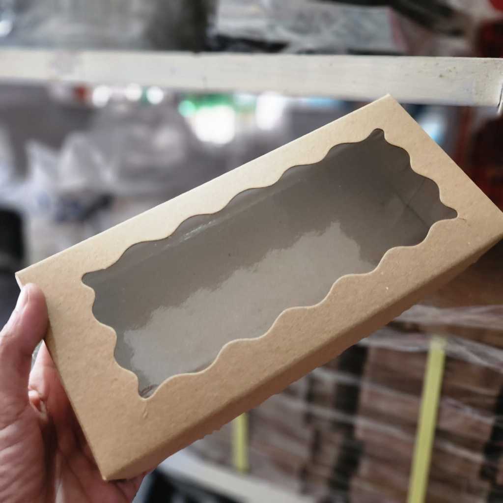 Jual 10 pc Dus Kraft Window 22x10x5 cm Laminasi Dalam – Kemasan Kue ...