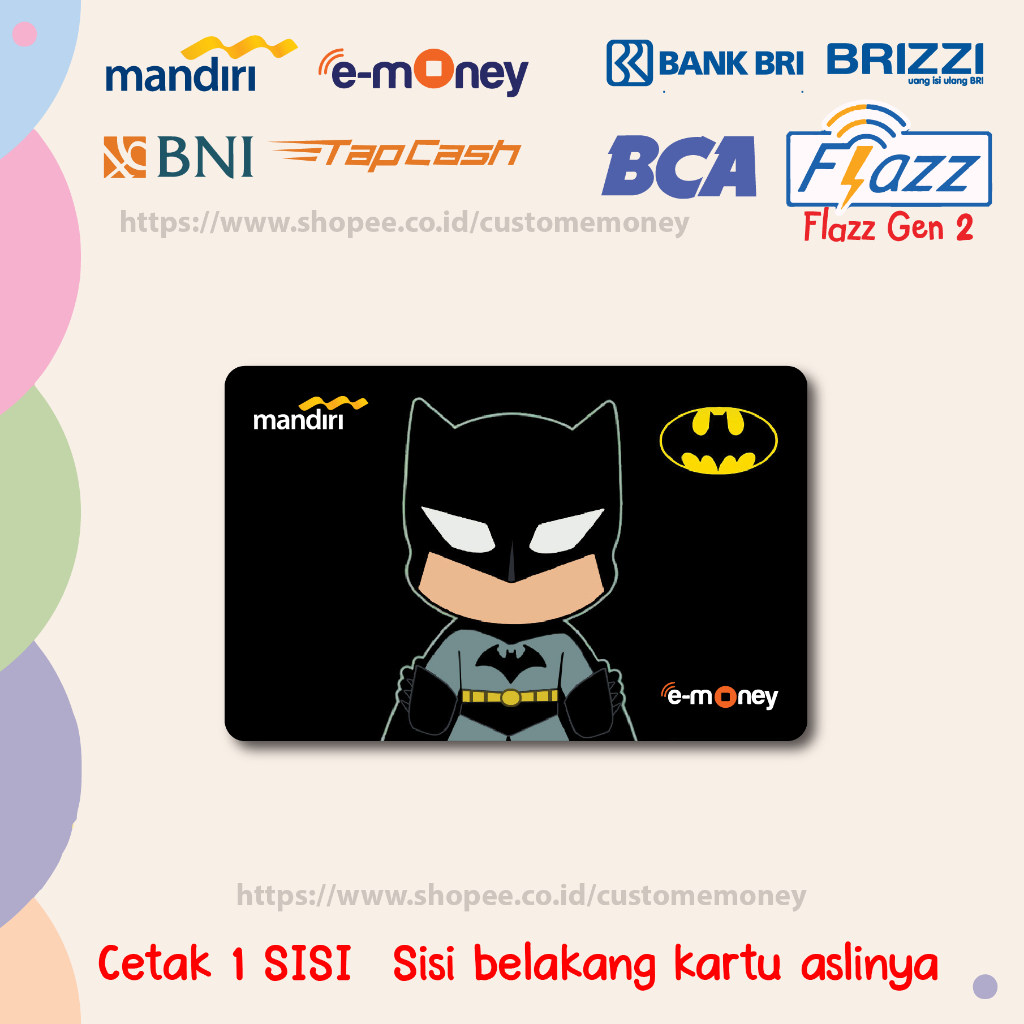 Jual KARTU EMONEY SUPERHERO BATMAN CHIBI ETOLL E-MONEY MANDIRI FLAZZ ...