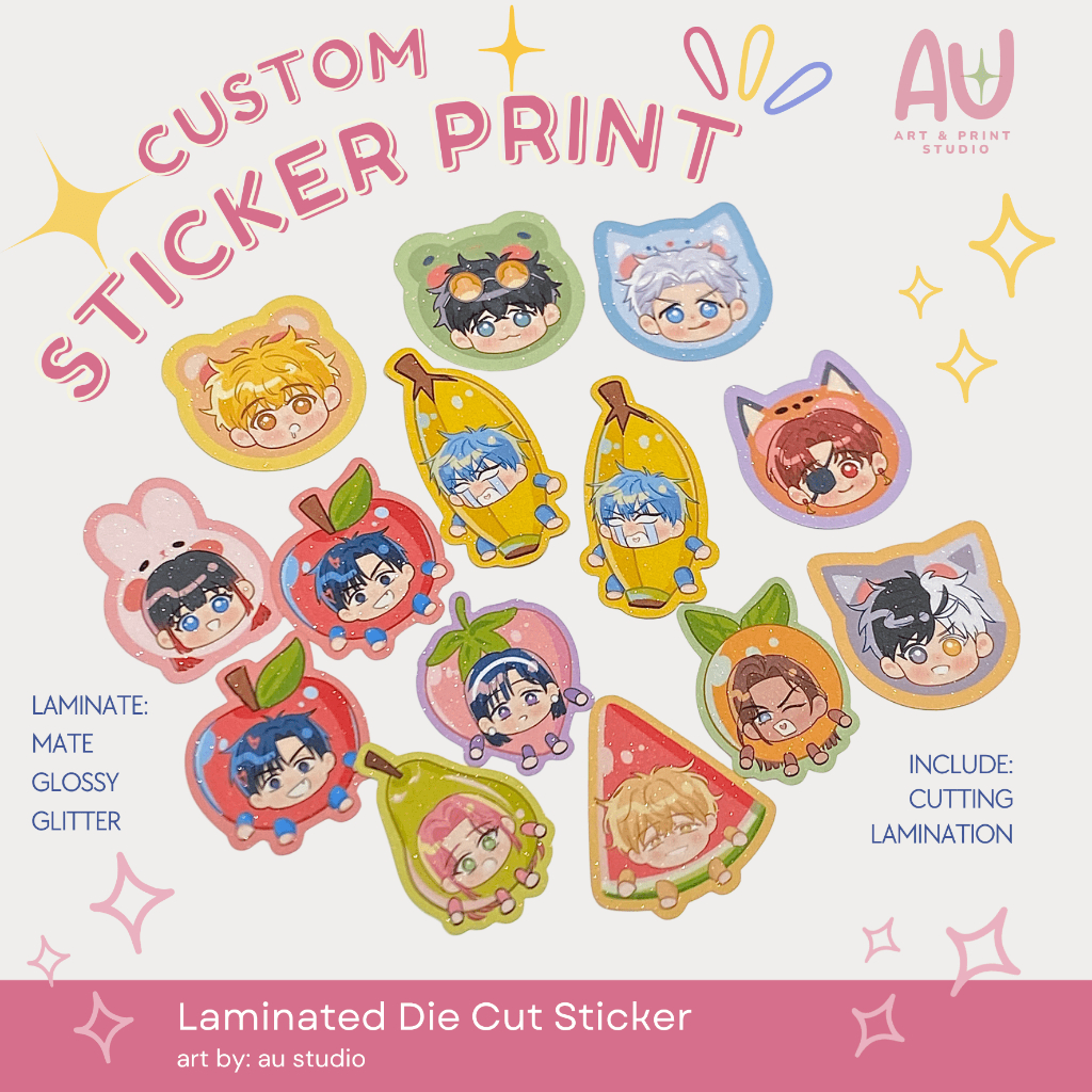 Jual [BEBAS DESAIN] CETAK CUSTOM STICKER DIE CUT KISS CUT A4 | Shopee ...