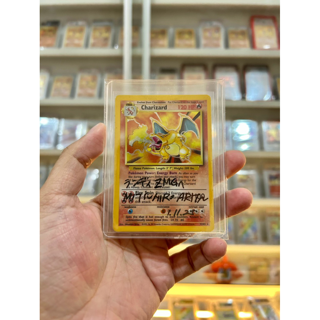 Jual Charizard base set HOLO SIGNED by MITSUHIRO Arita 1 kartu POKEMON ...