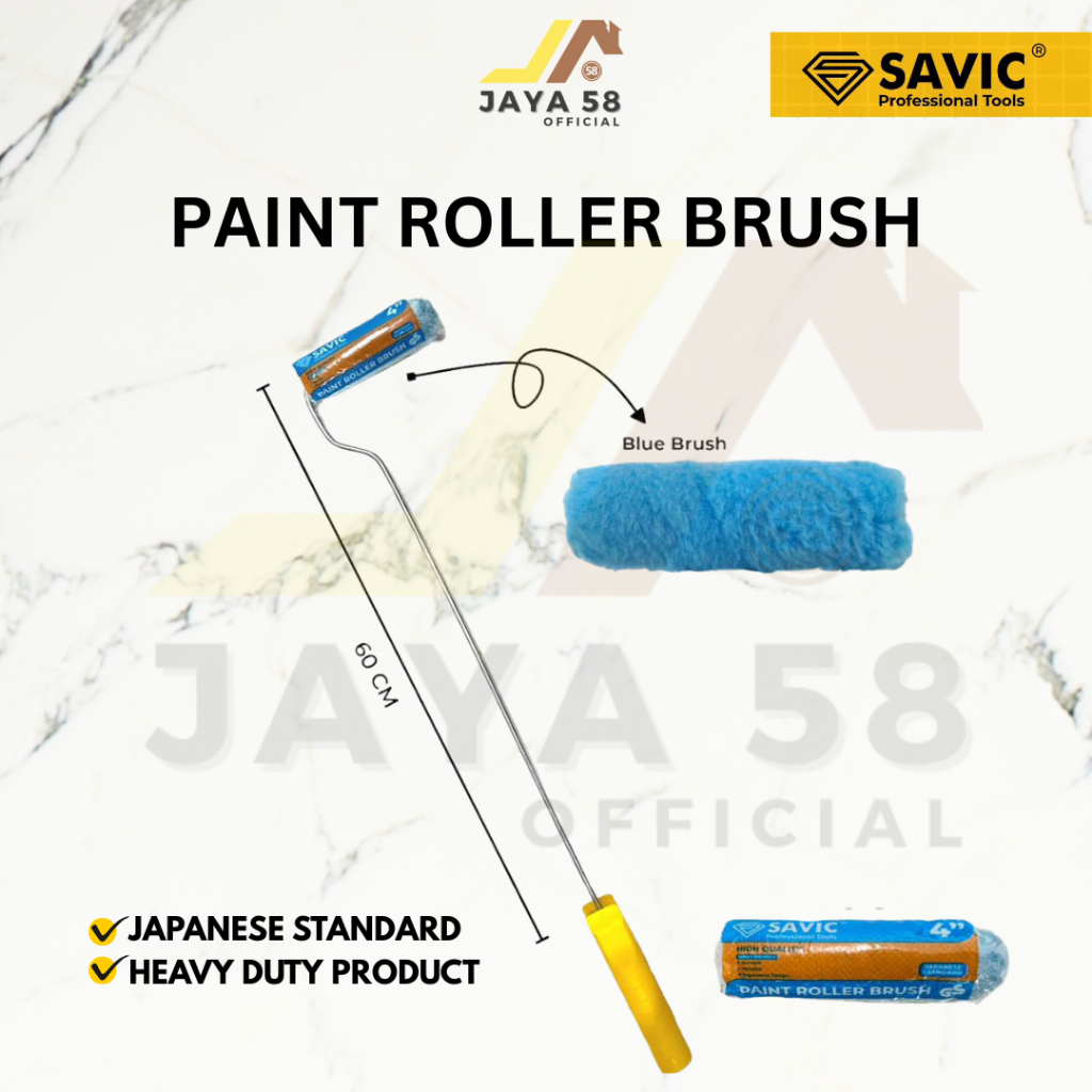 Jual Kuas Roll Kapal 4 inch Bulu Biru Kuas Cat Roll Tebal Tembok Paint ...