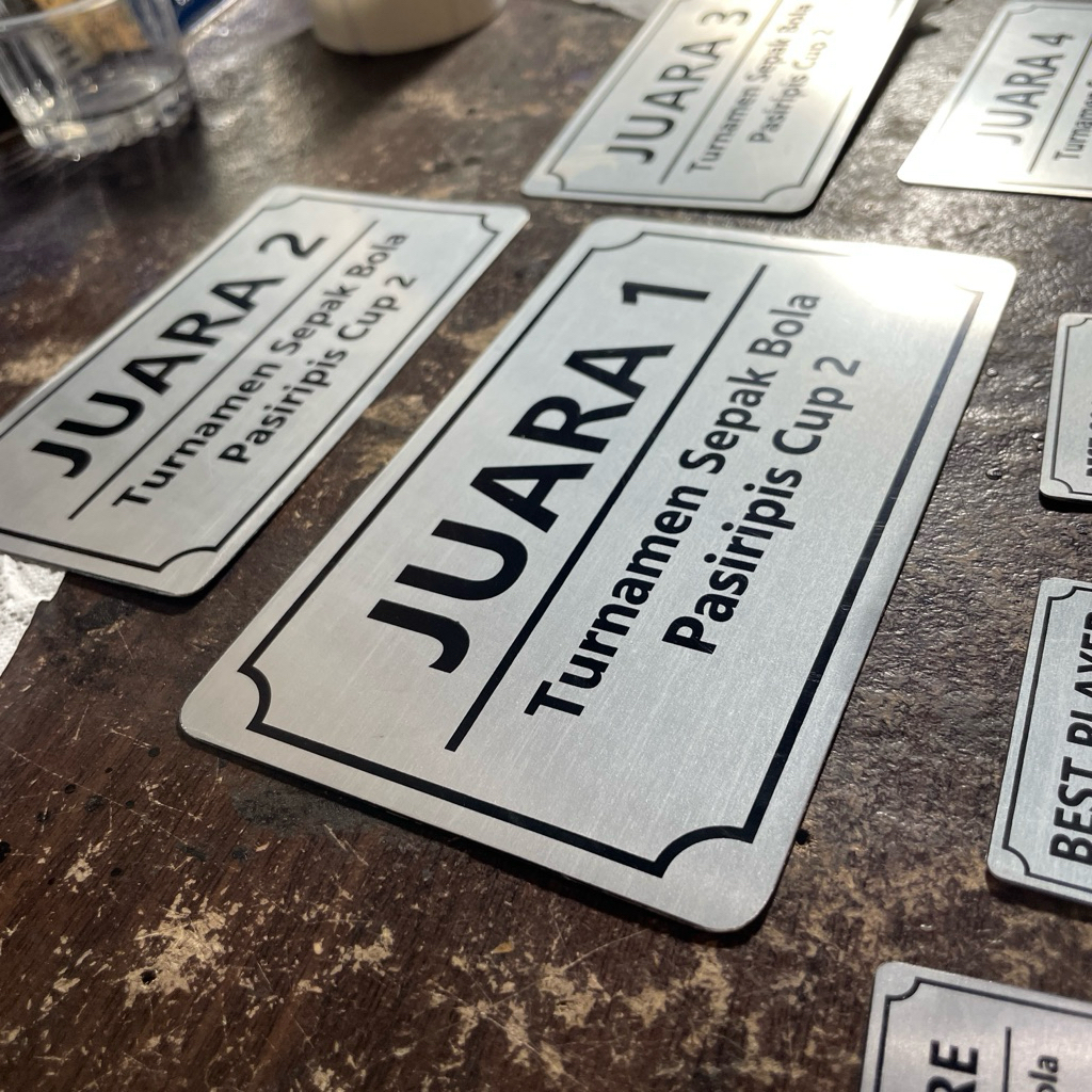 Jual Nameplate Custom Aluminium Anodize | Toko Name Plate | Shopee ...